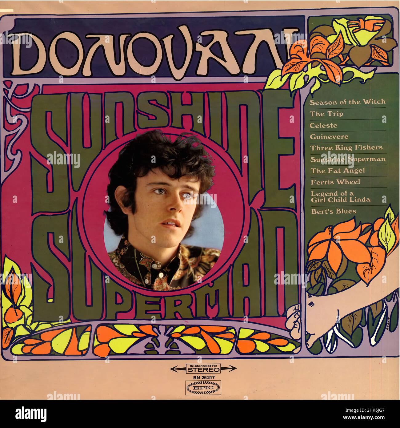 Vintage vinyl record cover - 1967 - Donovan - Sunshine Superman - D ...