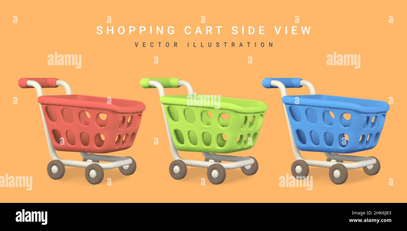 Plastic shopping carts Stock Vector Images - Alamy
