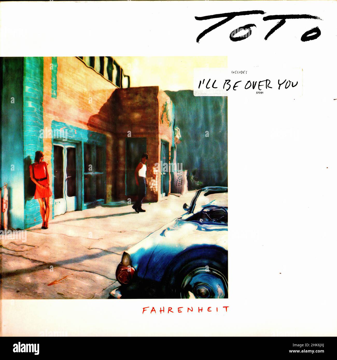 Vintage vinyl record cover - Toto - Fahrenheit - NL - 1986 Stock Photo ...