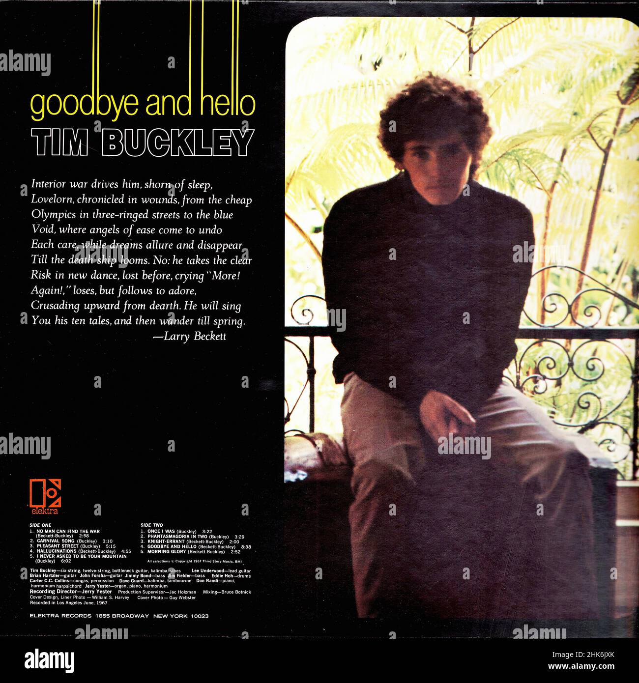 Vintage vinyl record cover - Buckley, Tim - Goodbye And Hello - D ...