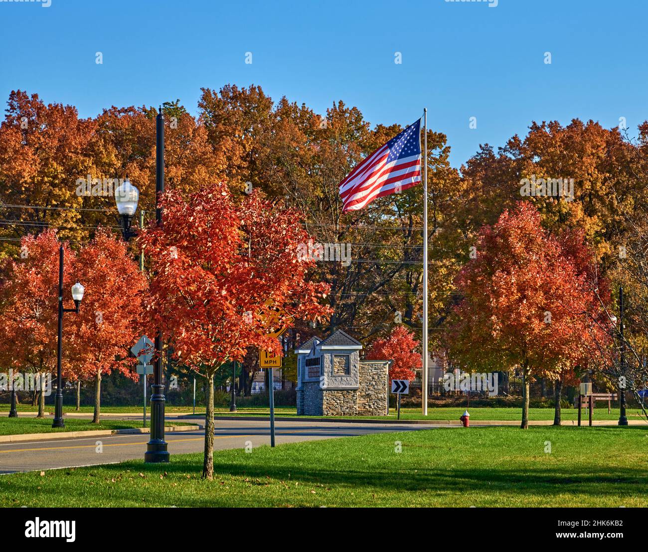 Walkway in Overpeck Bergen County Park in Leonia,NJ,USA Stock Photo - Alamy