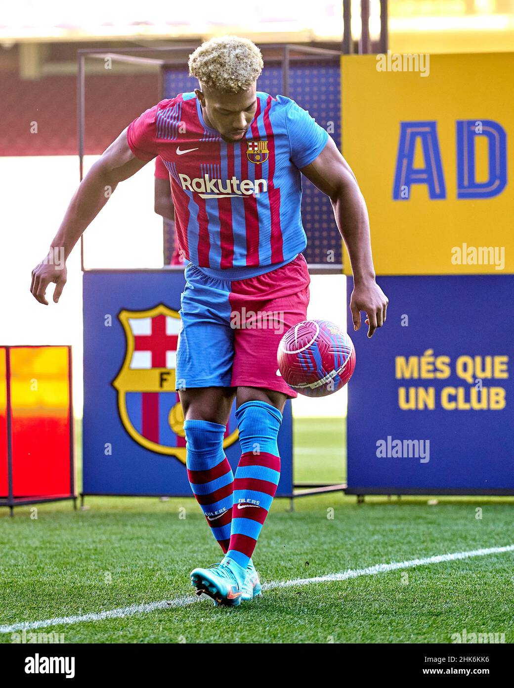Adama Traore of FC Barcelona during his presentation as FC Barcelona ...