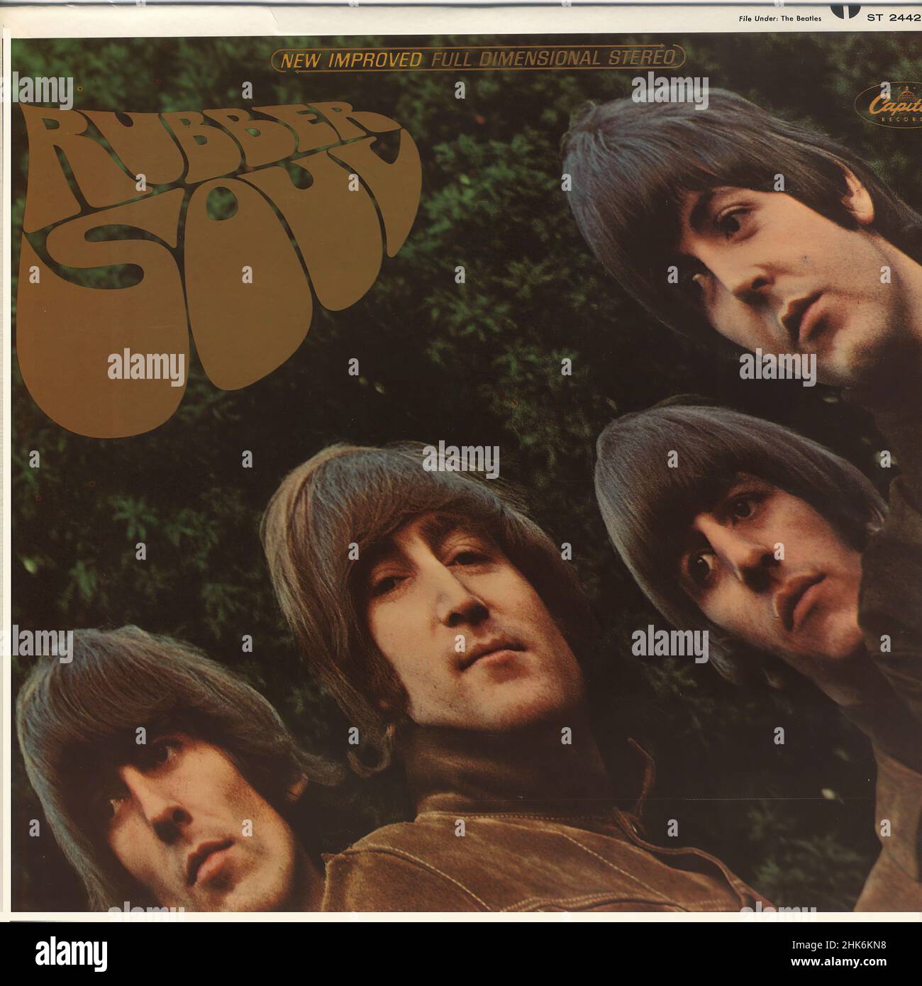 Vintage vinyl record cover - 1965 - Beatles, The - Rubber Soul - USA ...
