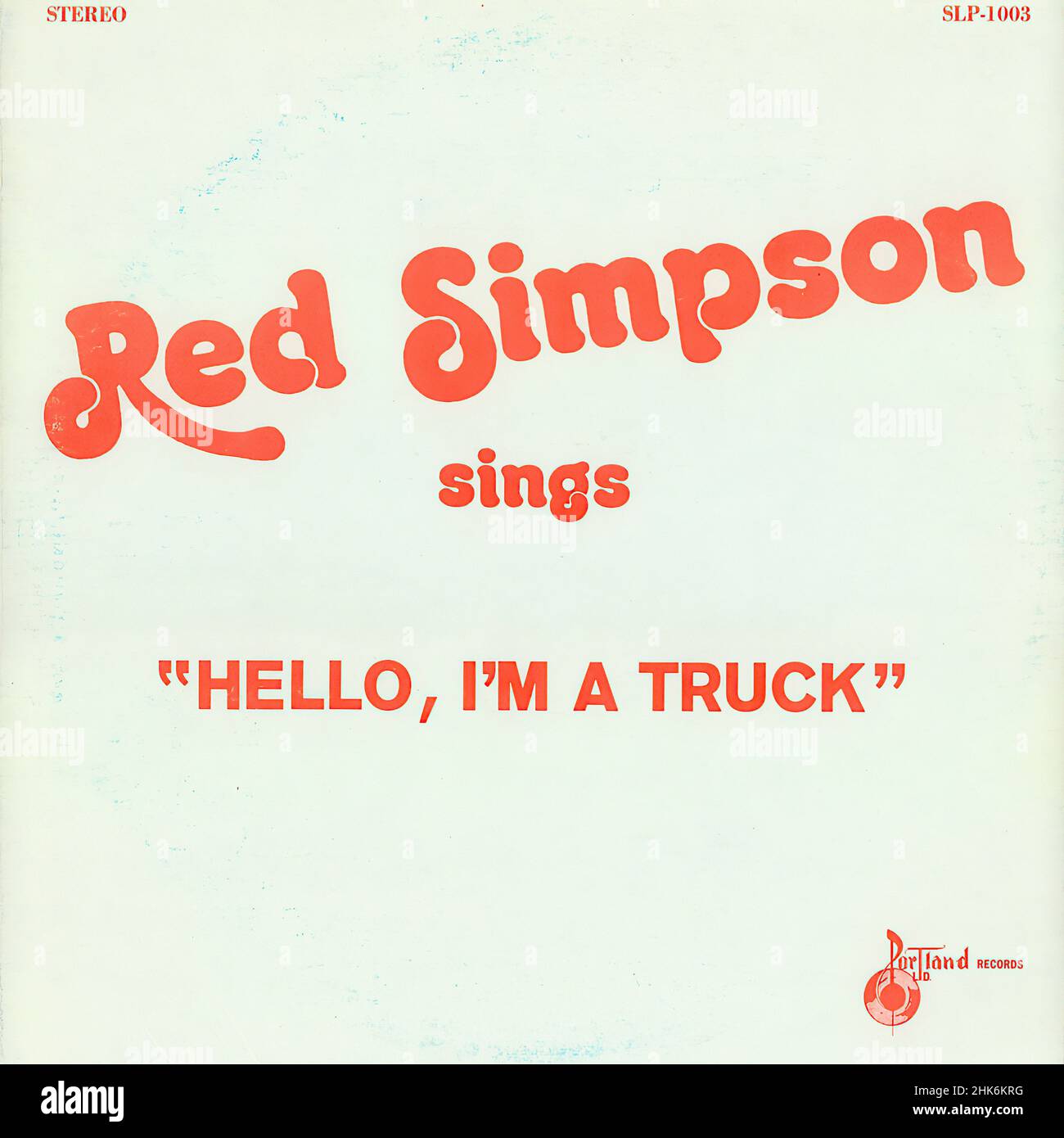 Red Simpson Sings -Hello, I'm A Truck- - Vintage Country Music Album ...