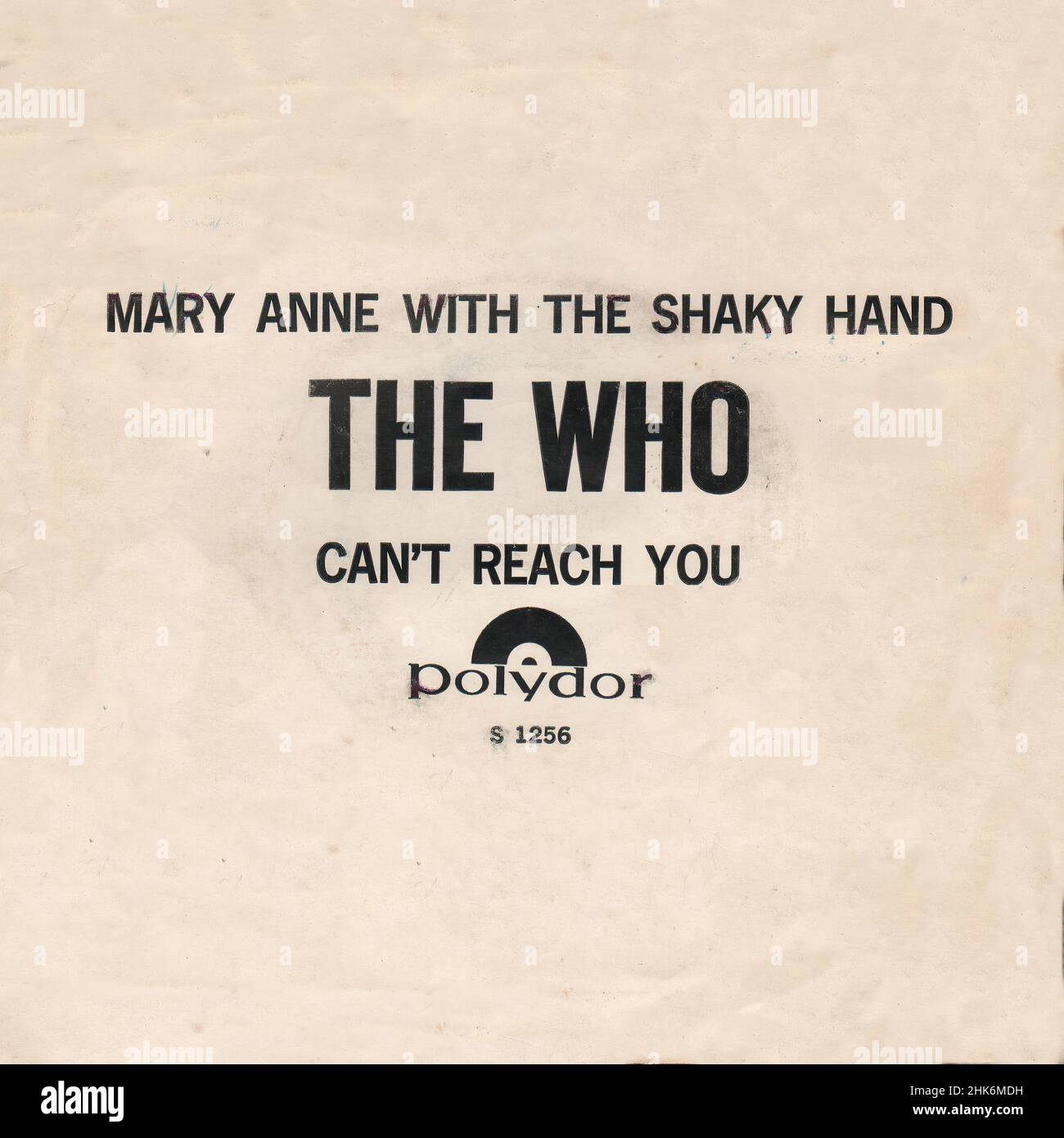 Vintage vinyl record cover - Who, The - Mary Anne With The Shaky Hand ...