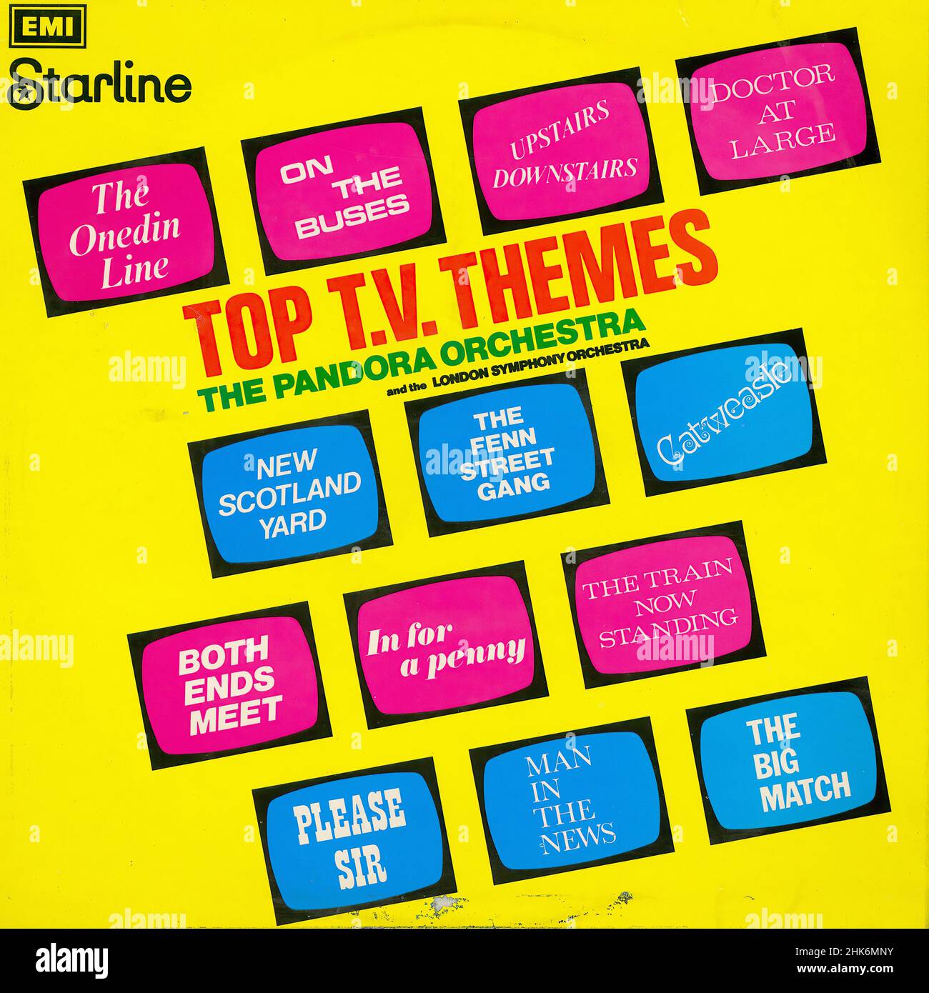 Top T.V. Themes - Vintage Soundtrack Vinyl Album Stock Photo - Alamy