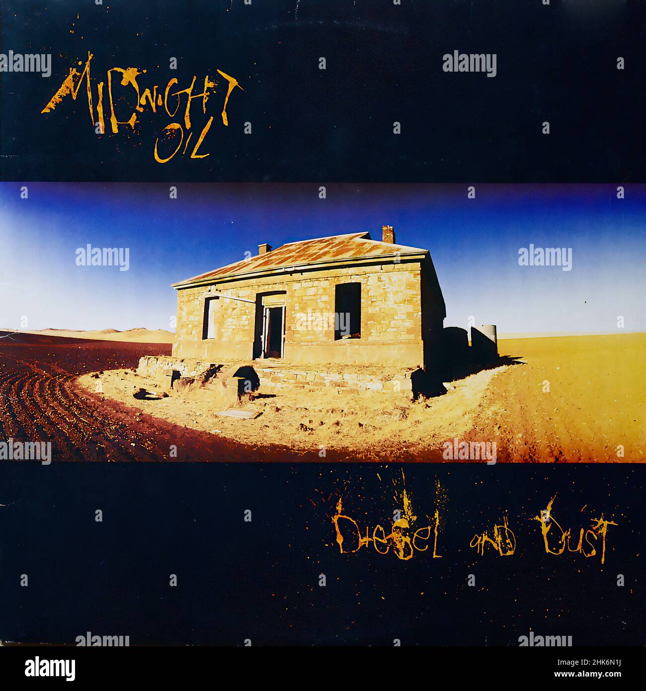 Vintage vinyl record cover - Midnight Oil - Diesel and Dust - front ...