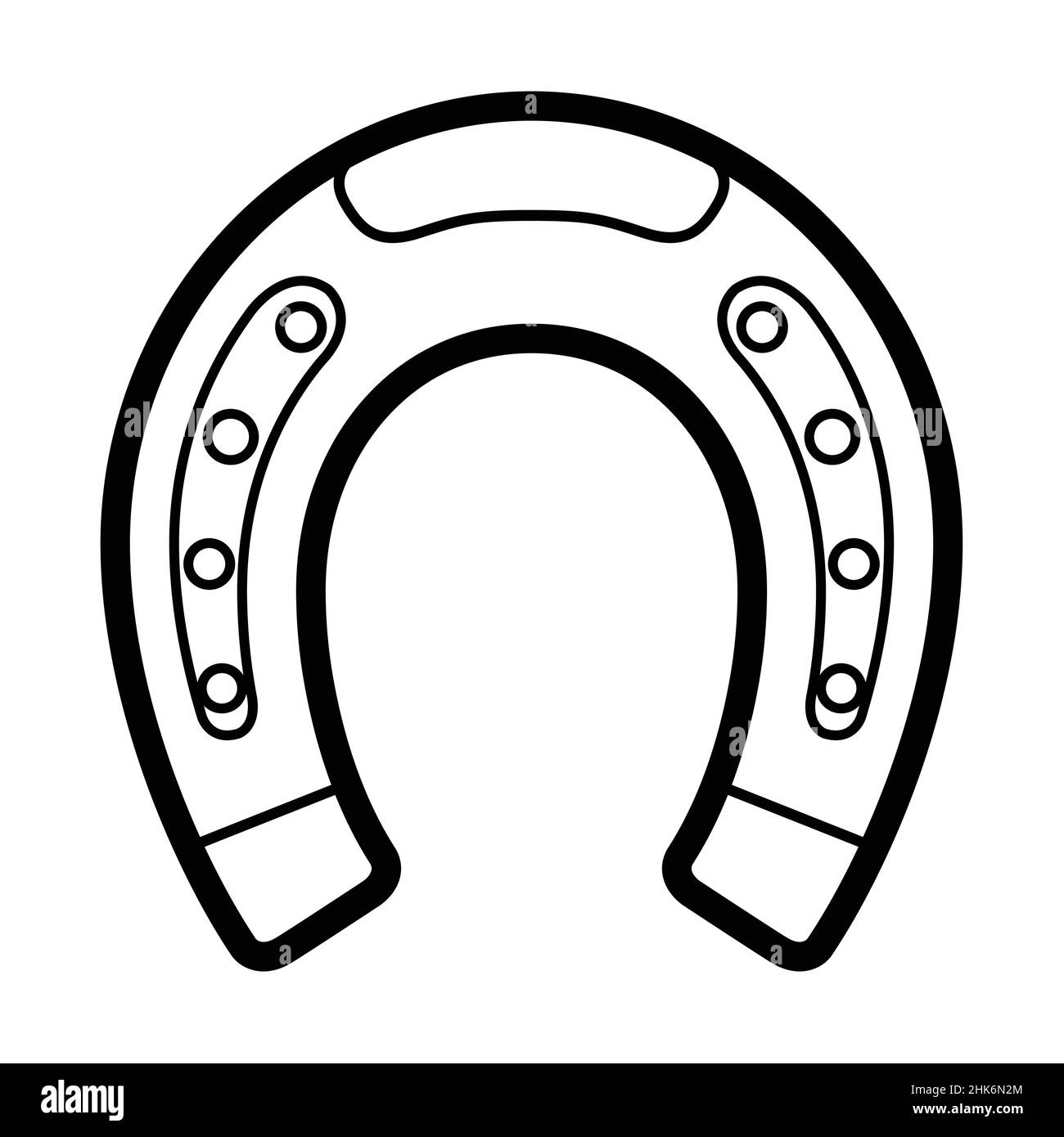 Line style horseshoe simple icon, luck and fortune symbol, vector Stock ...