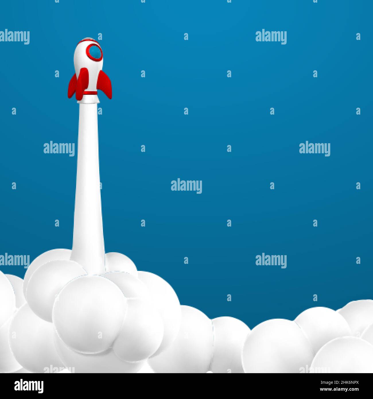 3d rocket spaceship render and draw by mesh. Realistic modern digital ...