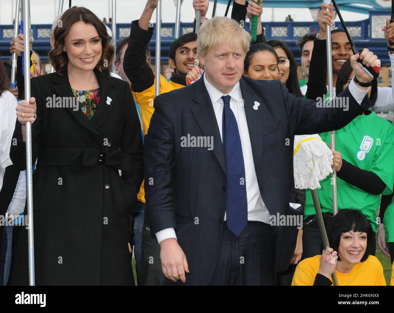 London. UK. Keeley Hawes and London Mayor Boris Johnson at the P & G ...
