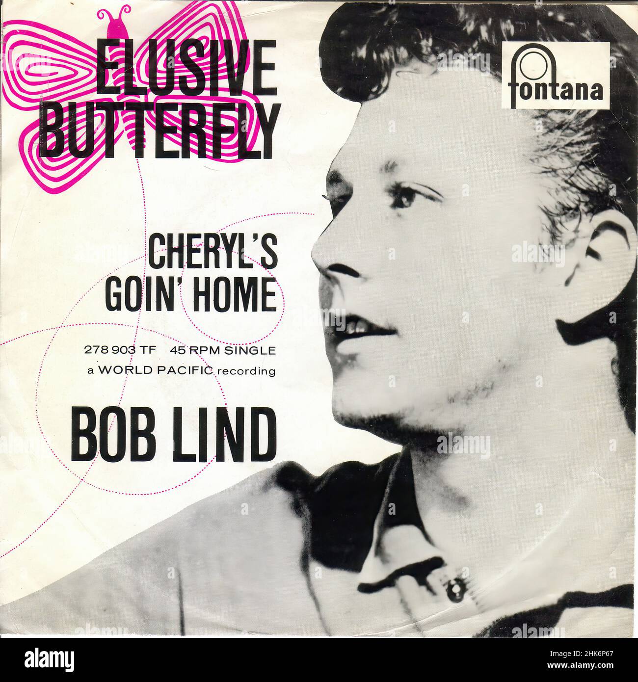 Vintage vinyl record cover - Lind, Bob - Elusive Butterfly - NL - 1966 ...