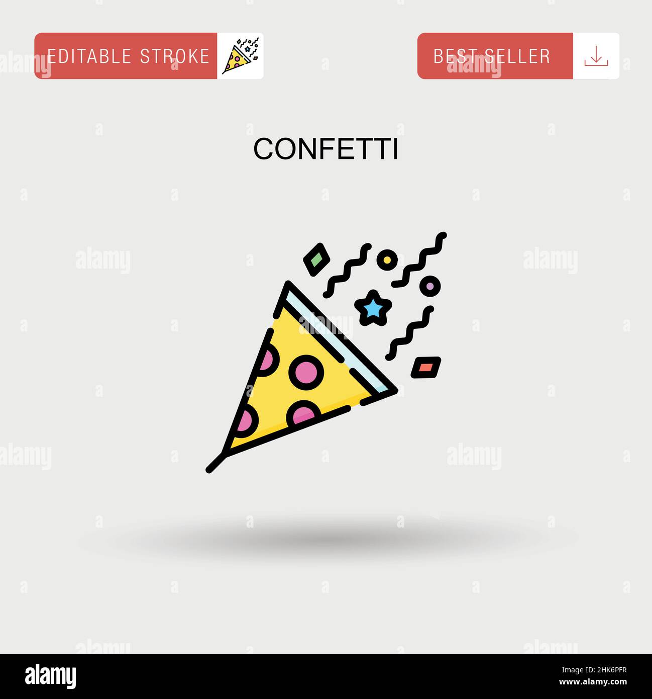 Confetti Simple vector icon Stock Vector Image & Art - Alamy