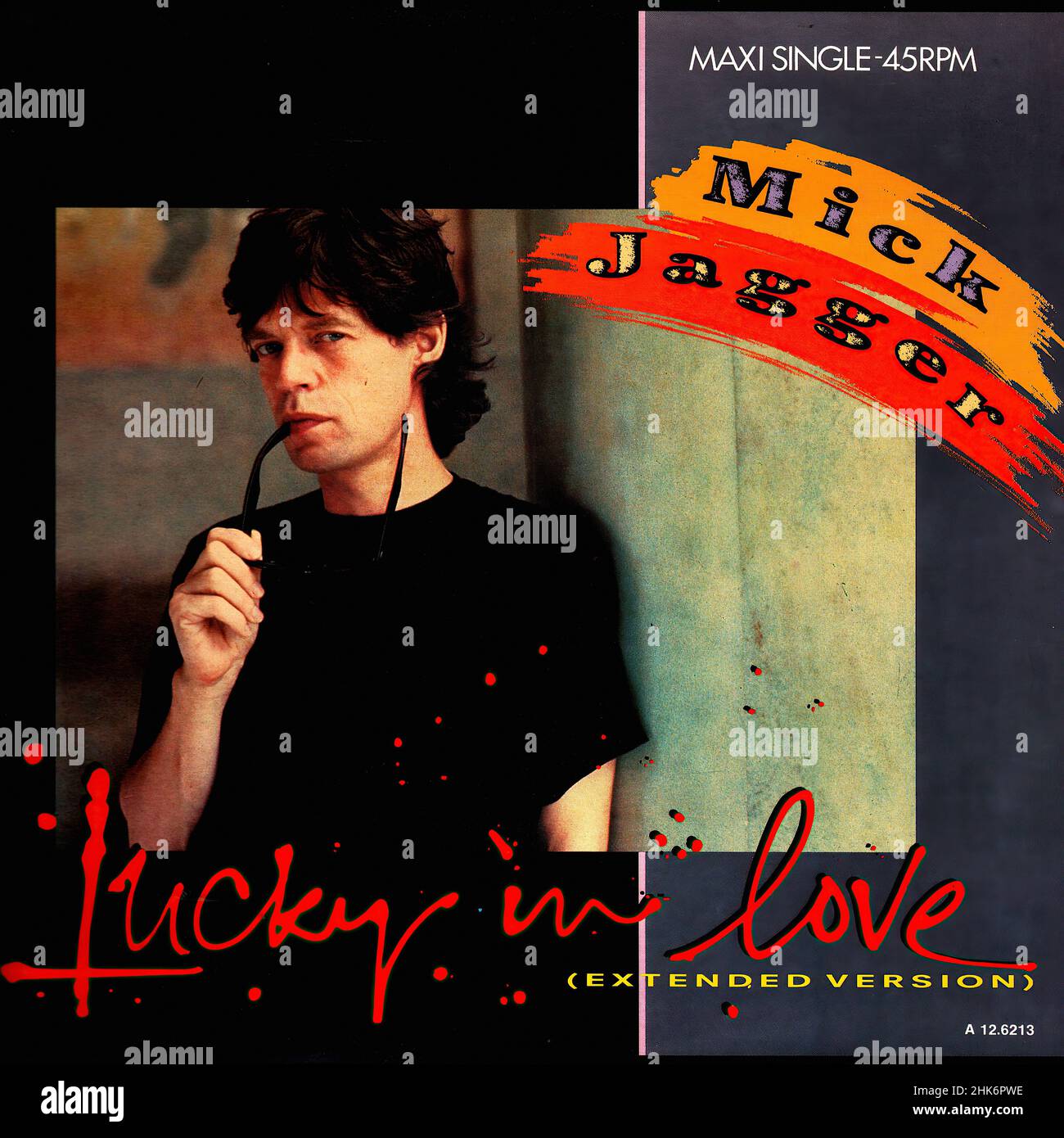 Vintage vinyl record cover - Jagger, Mick - Lucky In Love - NL - 1985 Stock Photo - Alamy
