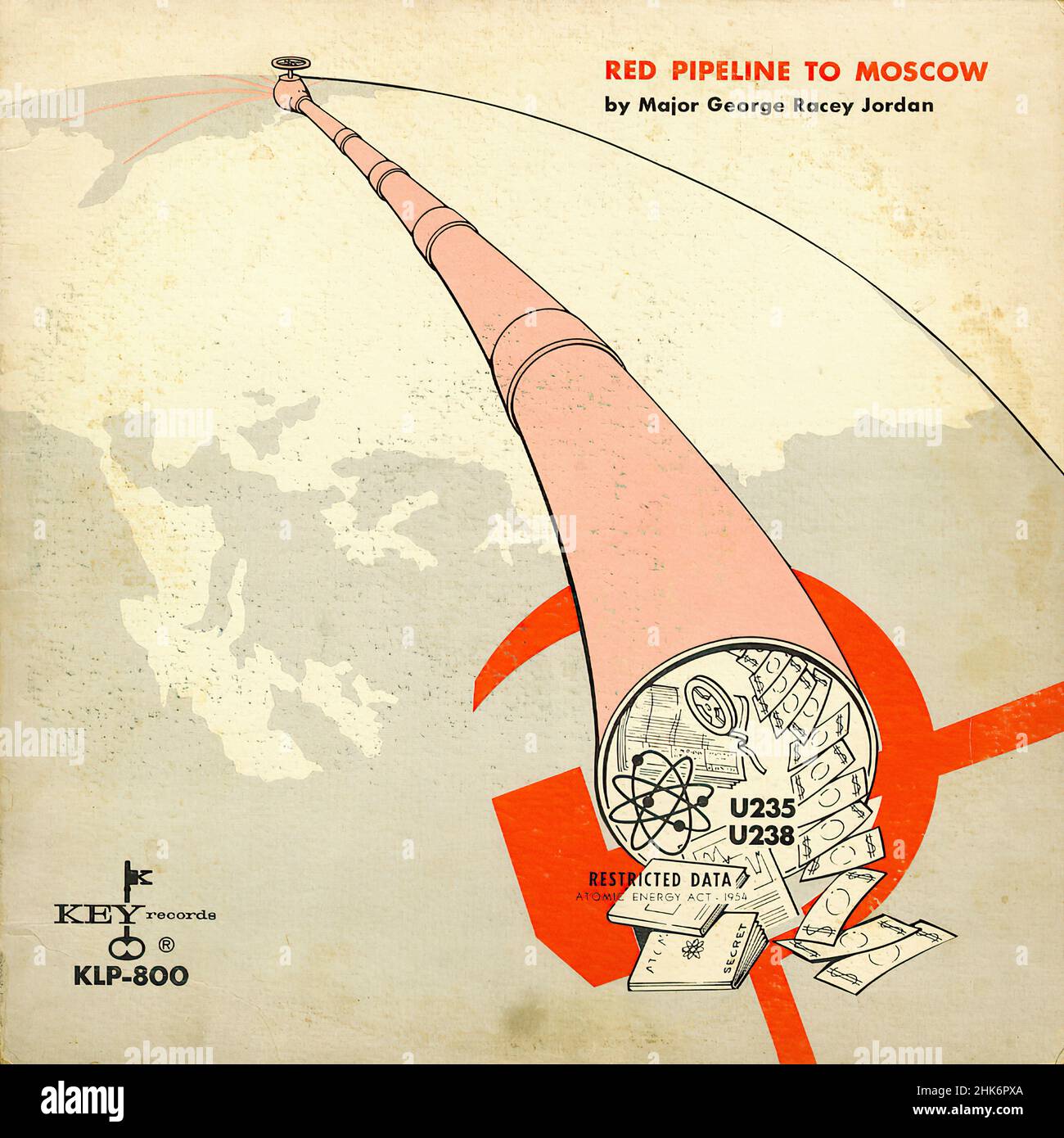 Red Pipeline To Russia - Vintage Vinyl Album Stock Photo - Alamy