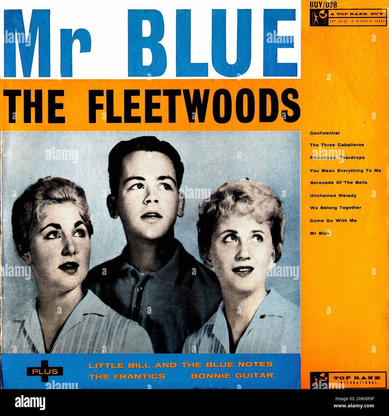 Vintage vinyl record cover - Fleetwoods, The - Mr Blue - UK - 1960 ...