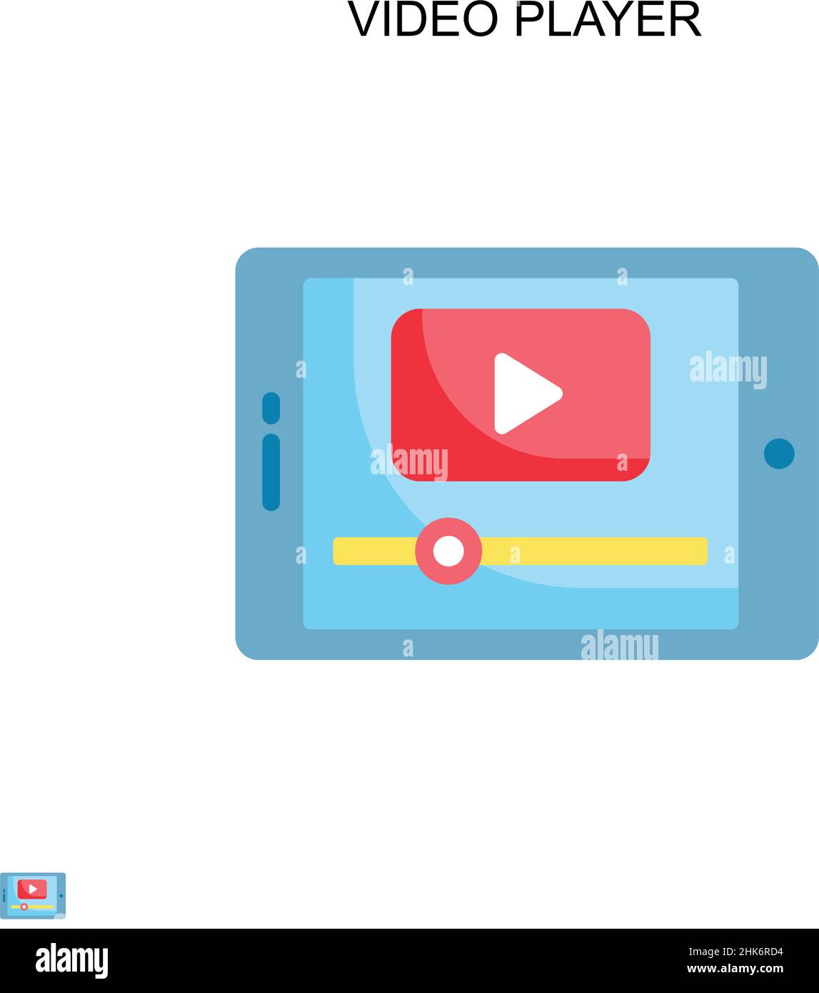 Video player Simple vector icon. Illustration symbol design template ...