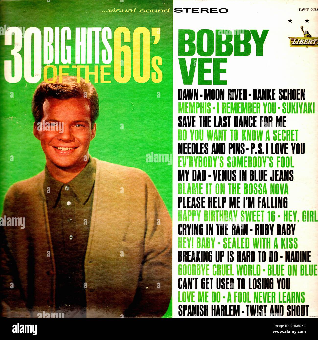 Vintage vinyl record cover - Vee, Bobby - 30 Big Hits Of The 60's - US ...