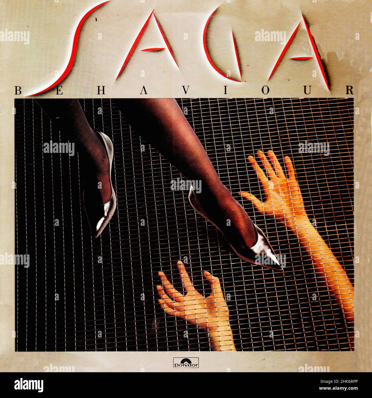 Vintage vinyl record cover - Saga - Behaviour - D - 1985 Stock Photo - Alamy