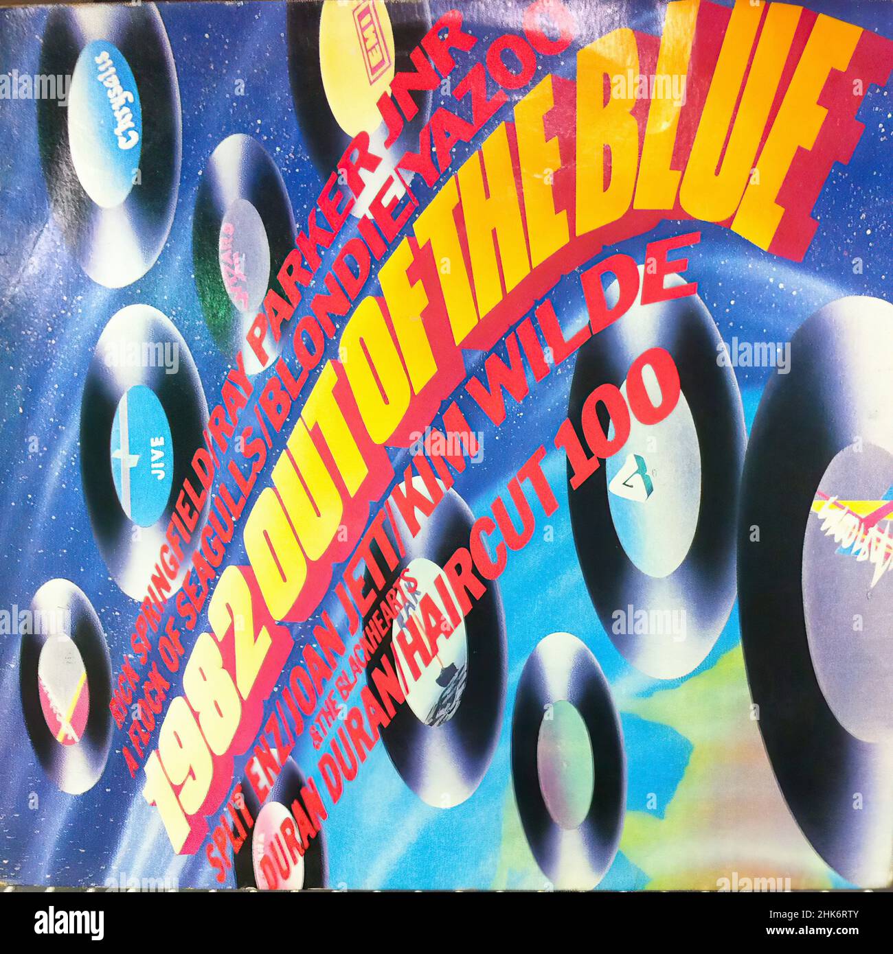 Vintage vinyl record cover - 1982 Out Of The Blue [Compilation] Stock ...