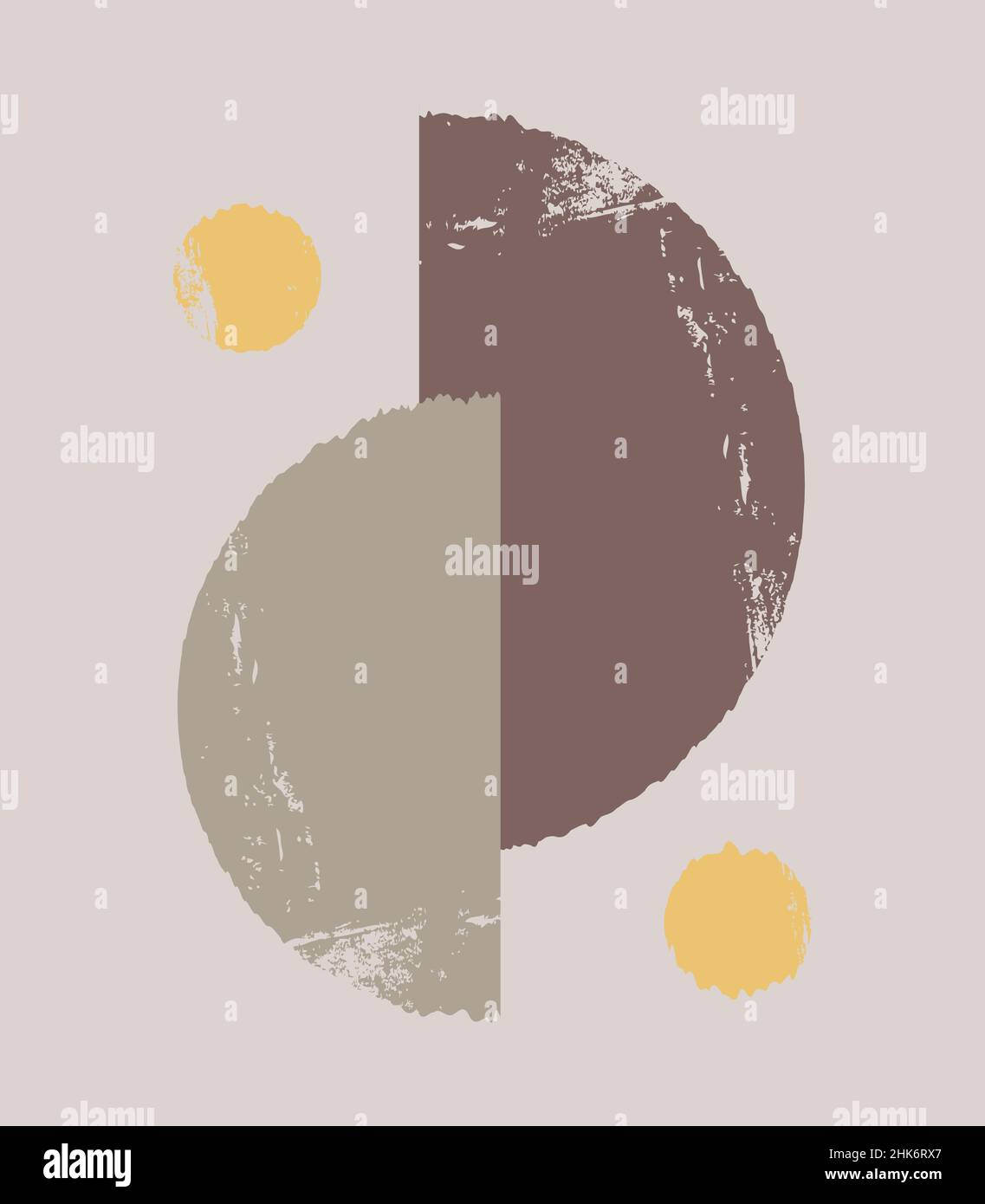 Abstract poster depicting simple shapes. Modern minimalist background ...