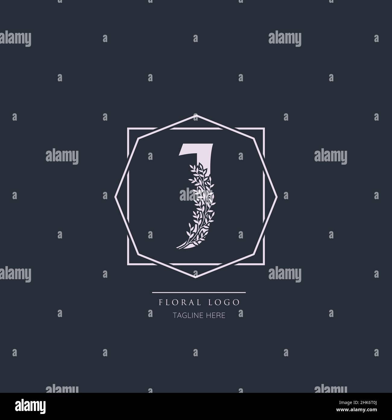 Floral Initial Alphabet J flowers bouquet composition. Elegant ...