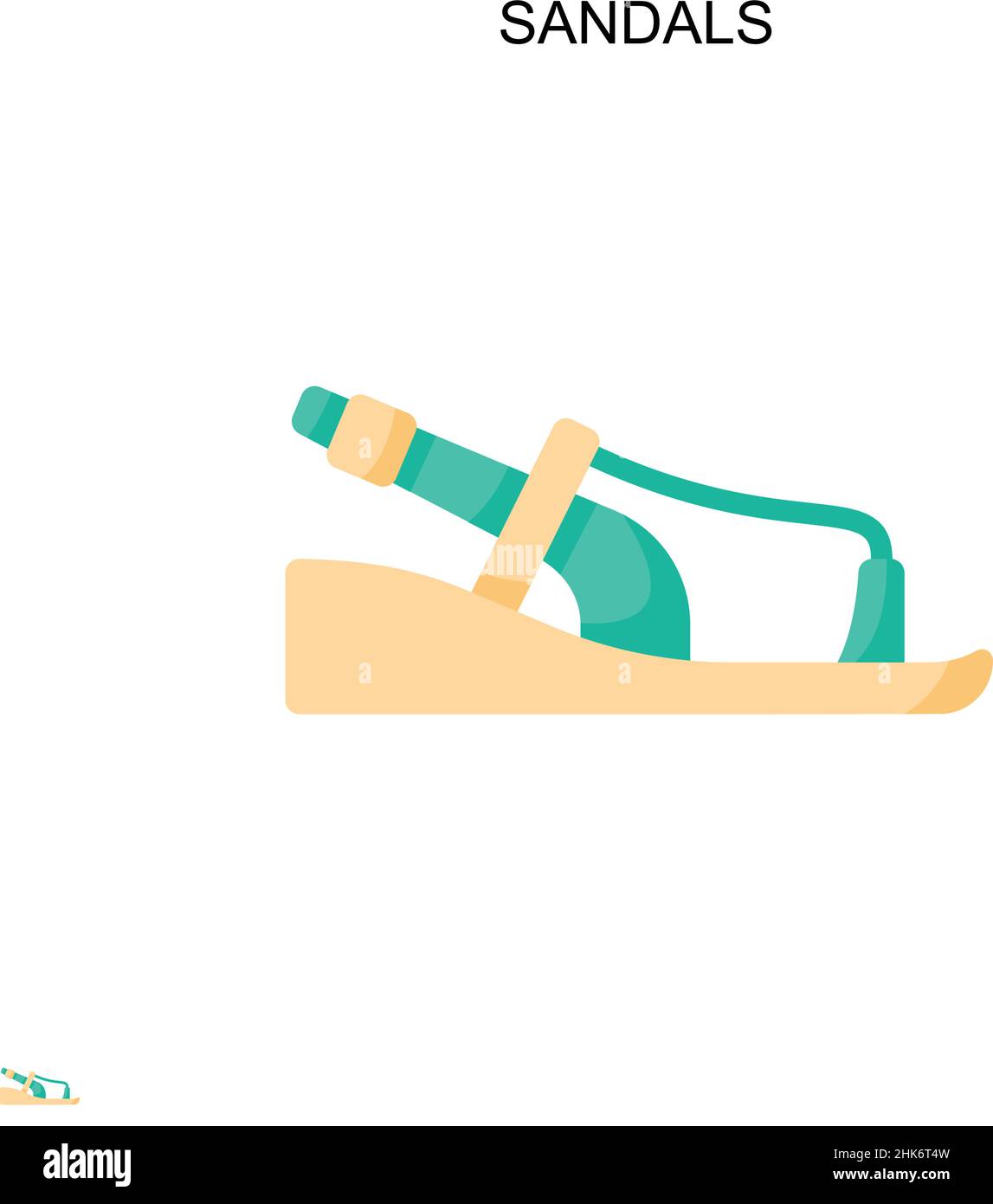 Sandals Simple vector icon. Illustration symbol design template for web ...