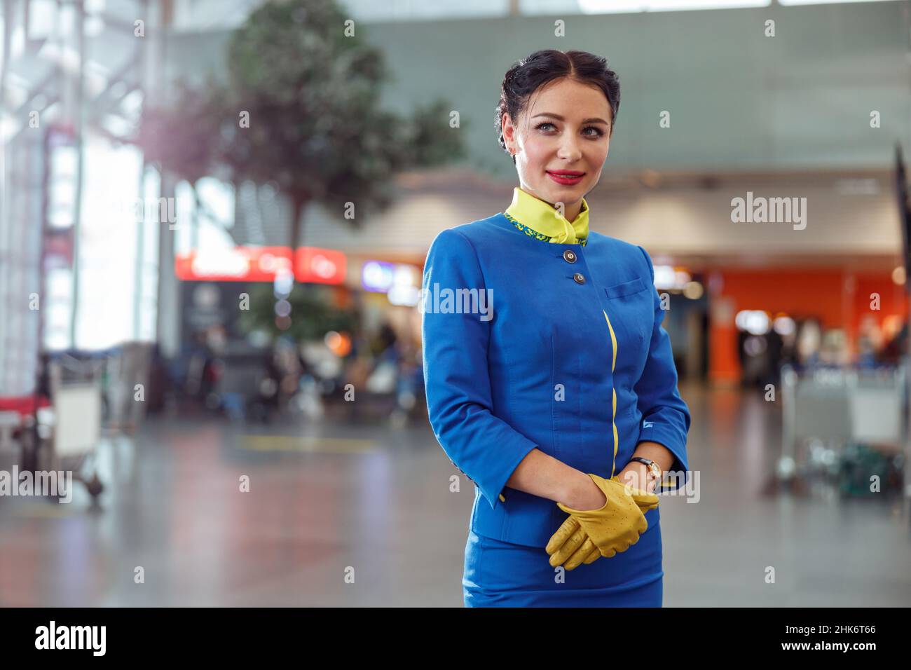 Air stewardess airport hi-res stock photography and images - Alamy