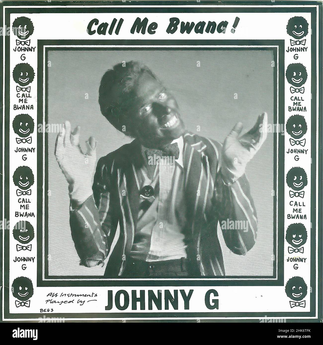 Vintage vinyl record cover - Johnny G - Call Me Bwana - Beggar's ...