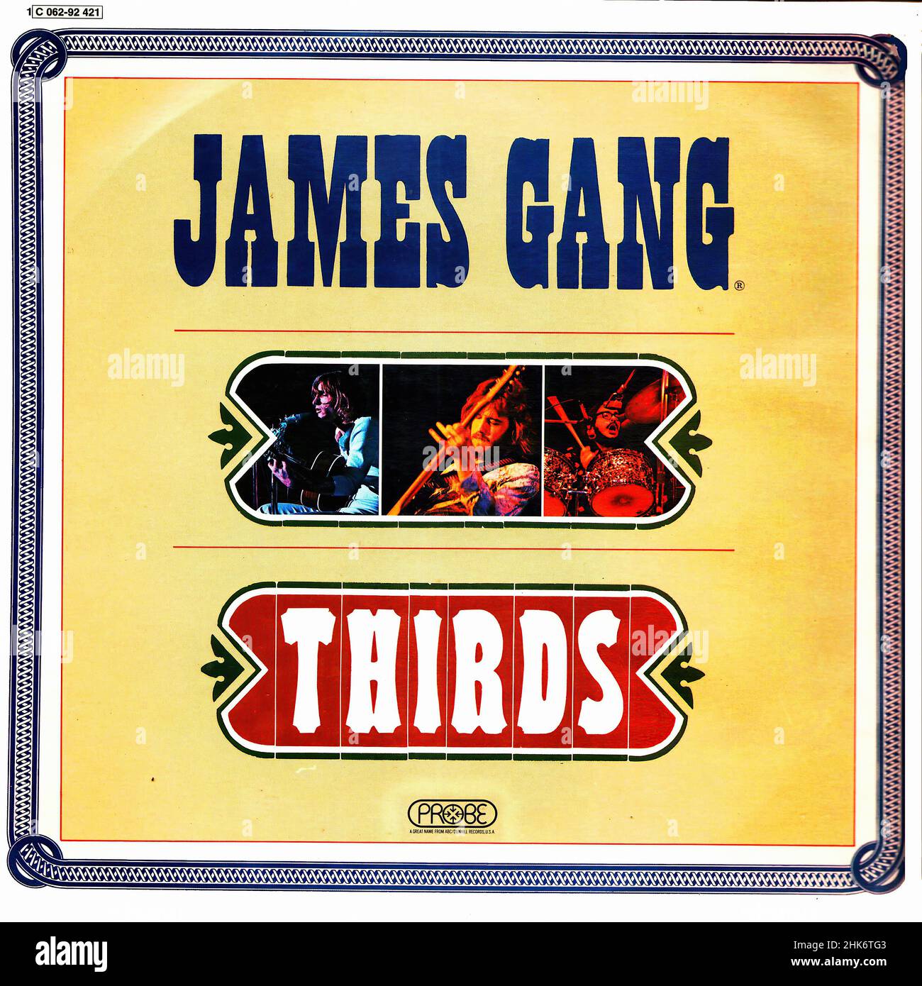 Vintage vinyl record cover - James Gang - Thirds - D - 1971 Stock Photo ...