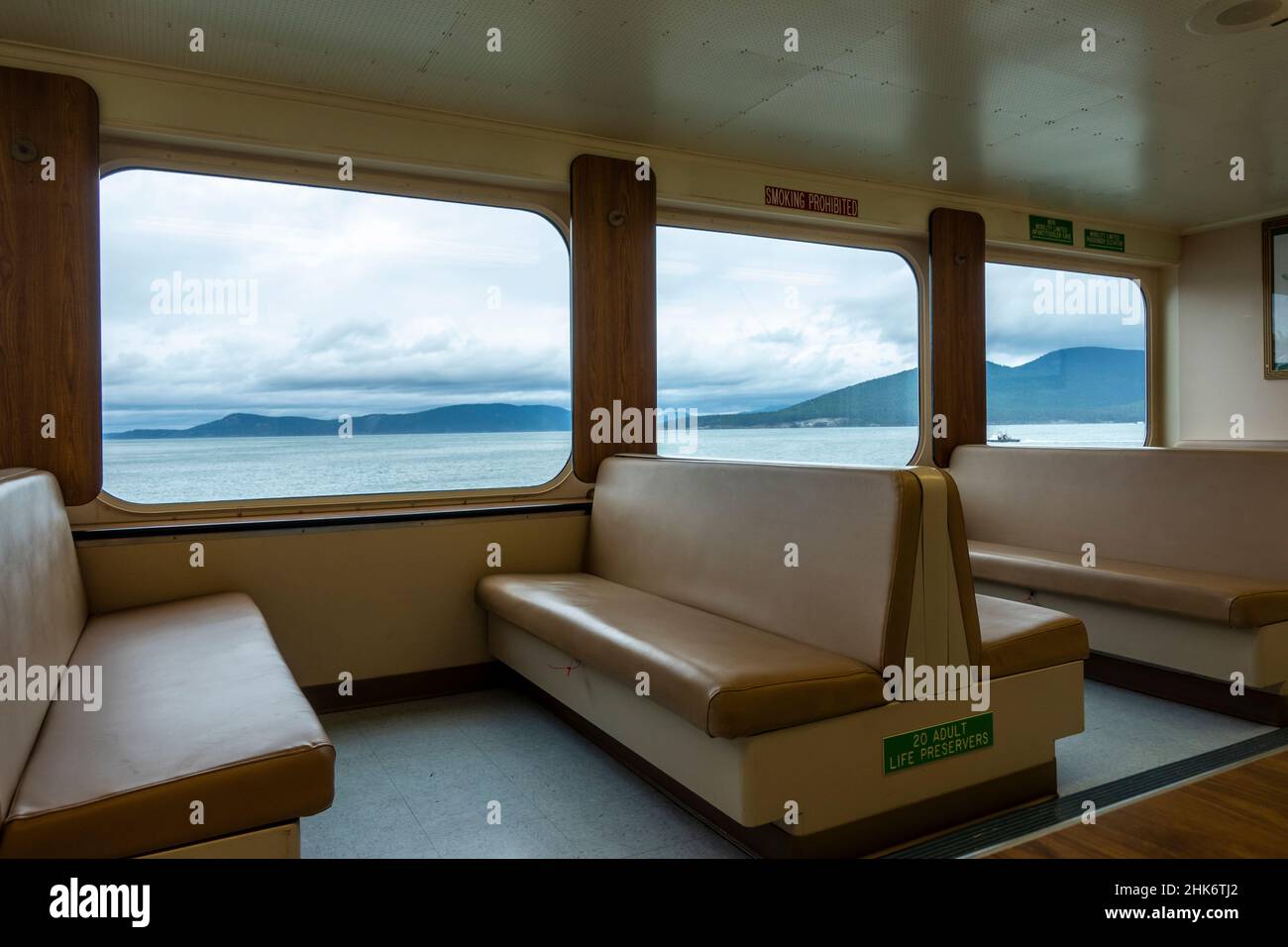 San Juan Island, WA USA - circa November 2021: Angled view of padded ...