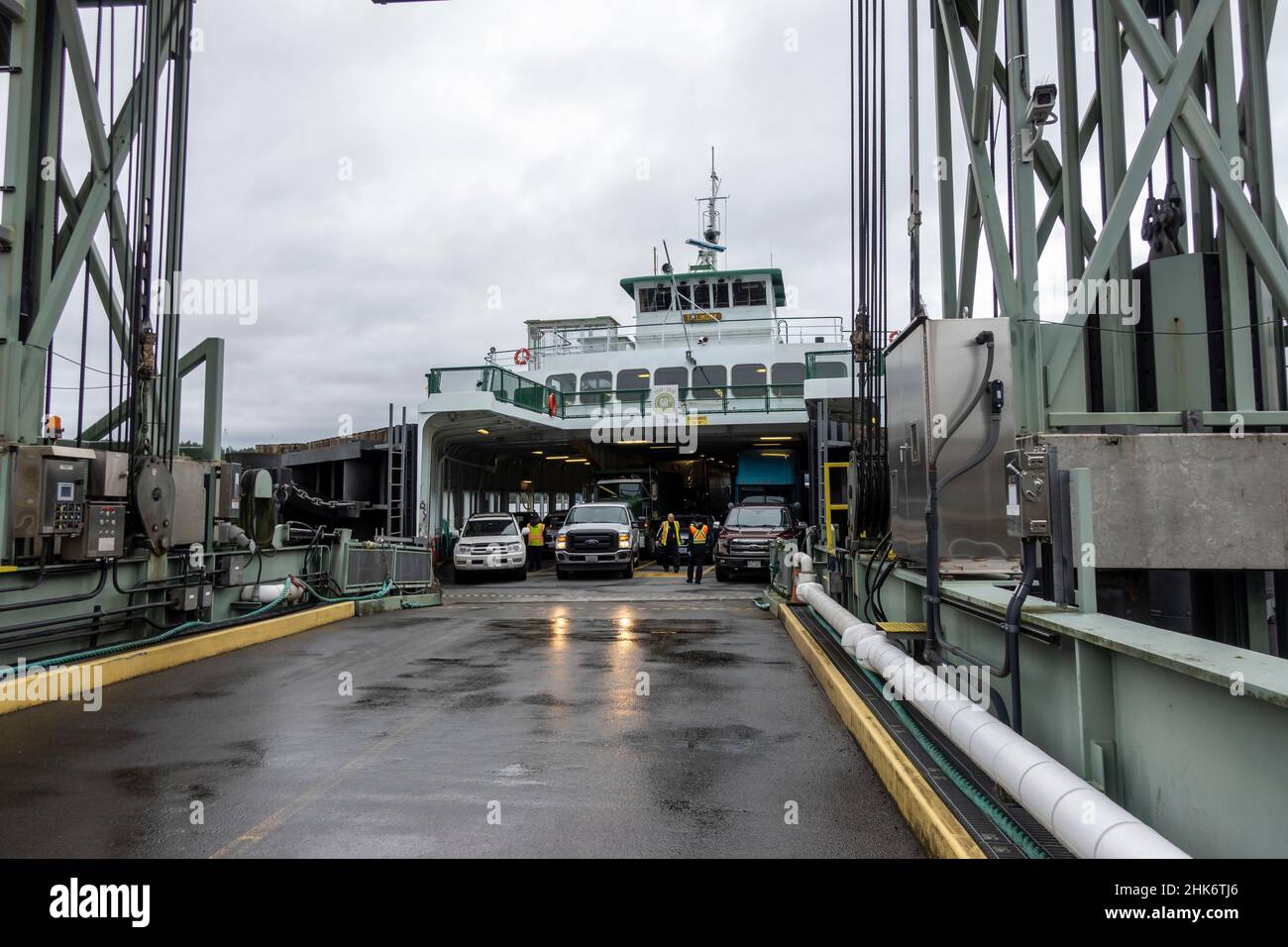 Friday Harbor, WA USA - circa November 2021: Wide view of the Friday ...
