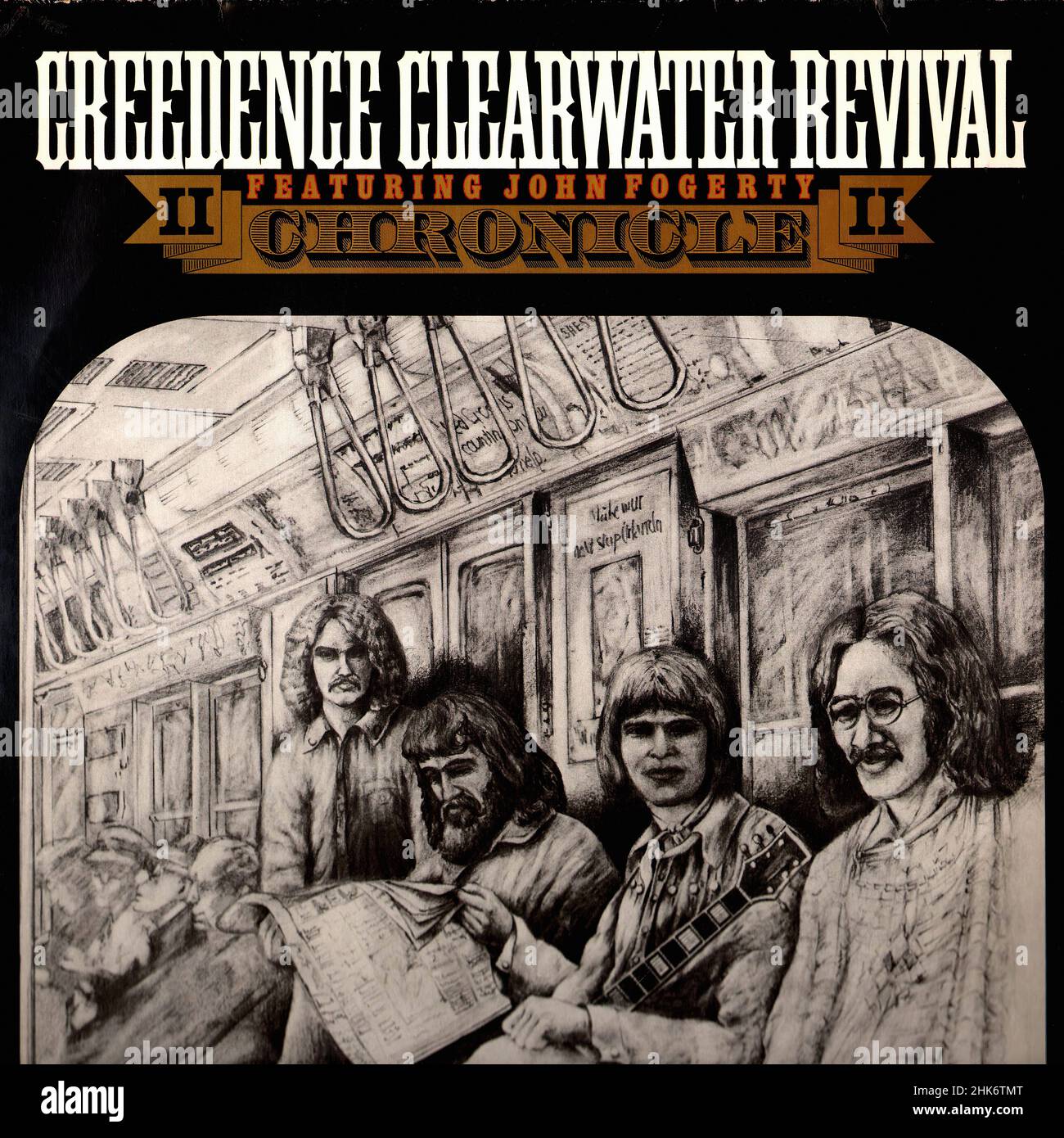 Vintage vinyl record cover - Creedence Clearwater Revival - Chronicle II - D - 1977 Stock Photo ...