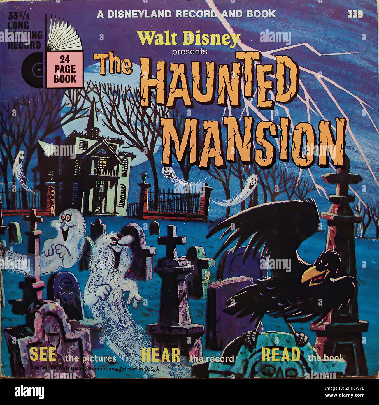 Vintage vinyl record cover - The Haunted Mansion Stock Photo - Alamy