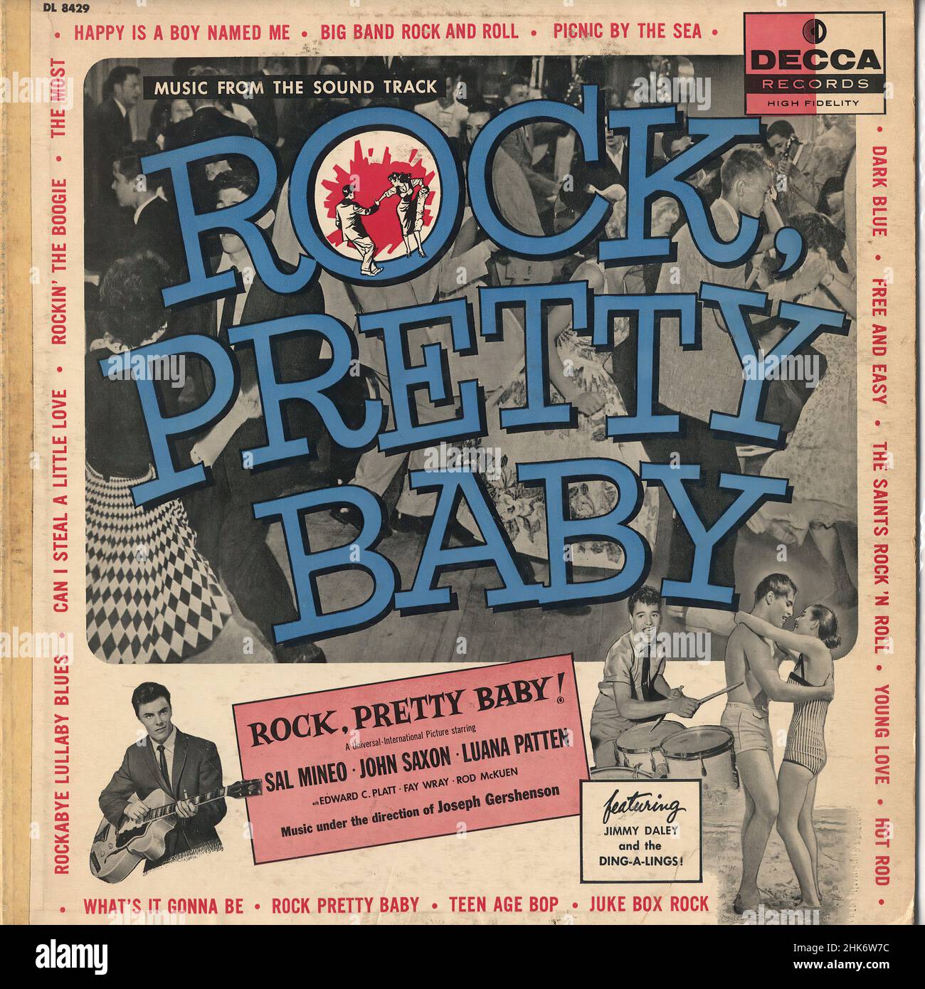 Vintage vinyl record cover - Rock Pretty Baby - OST - DECCA - 1 - USA ...