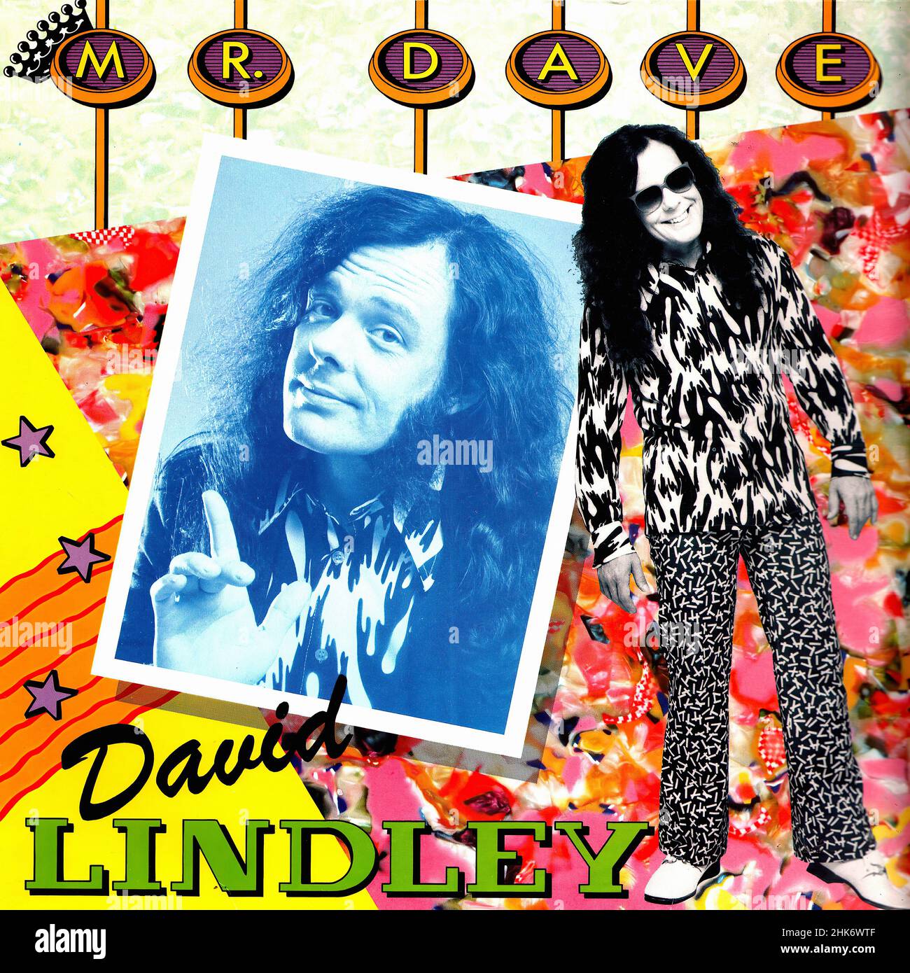 Vintage vinyl record cover - Lindley, David - Mr Dave - D - 1985 Stock ...