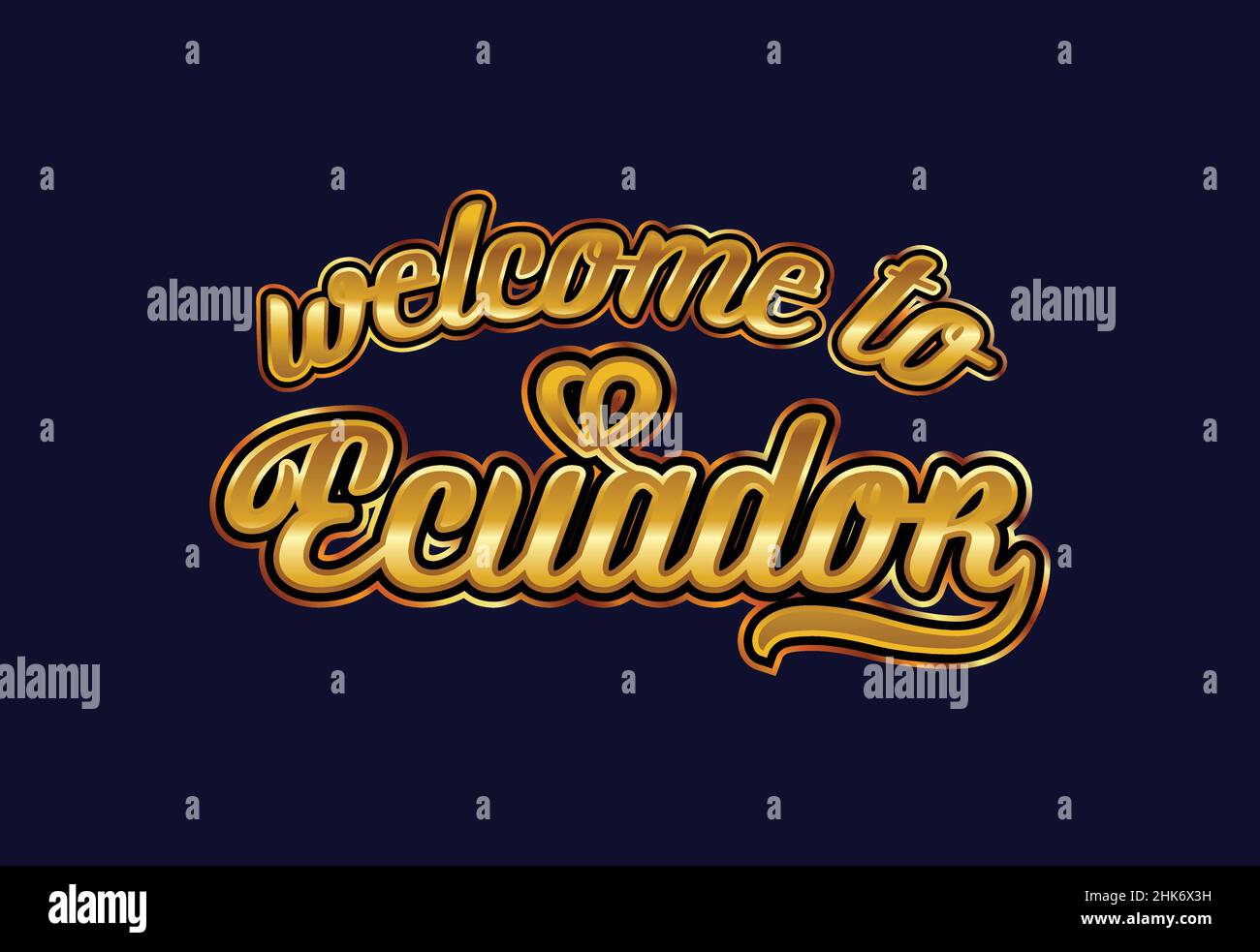 Welcome To Ecuador Word Text Creative Font Design Illustration. Welcome ...