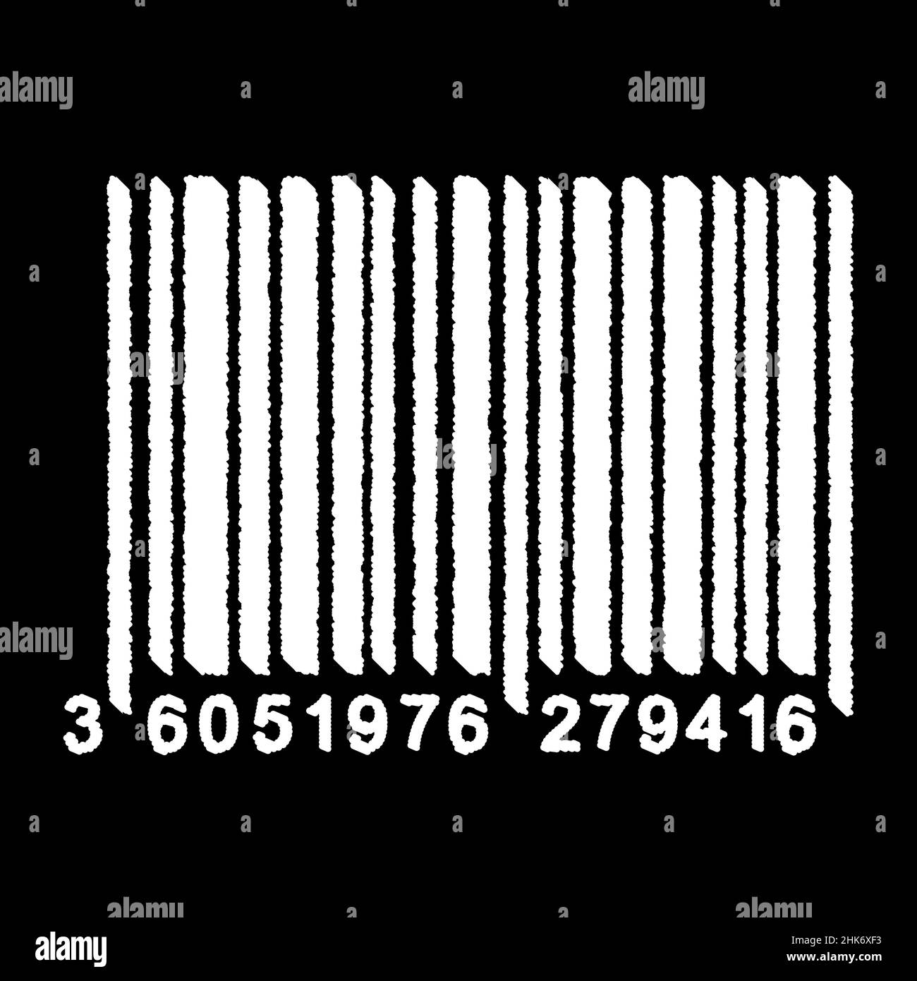 Bar Code isolated on black background. Universal Product Scan Code in ...