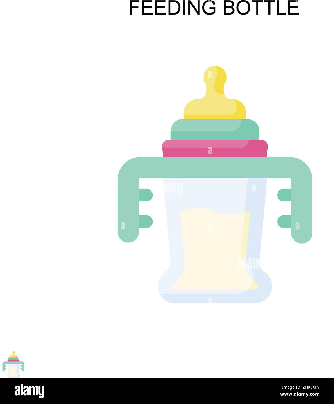 Feeding bottle Simple vector icon. Illustration symbol design template ...