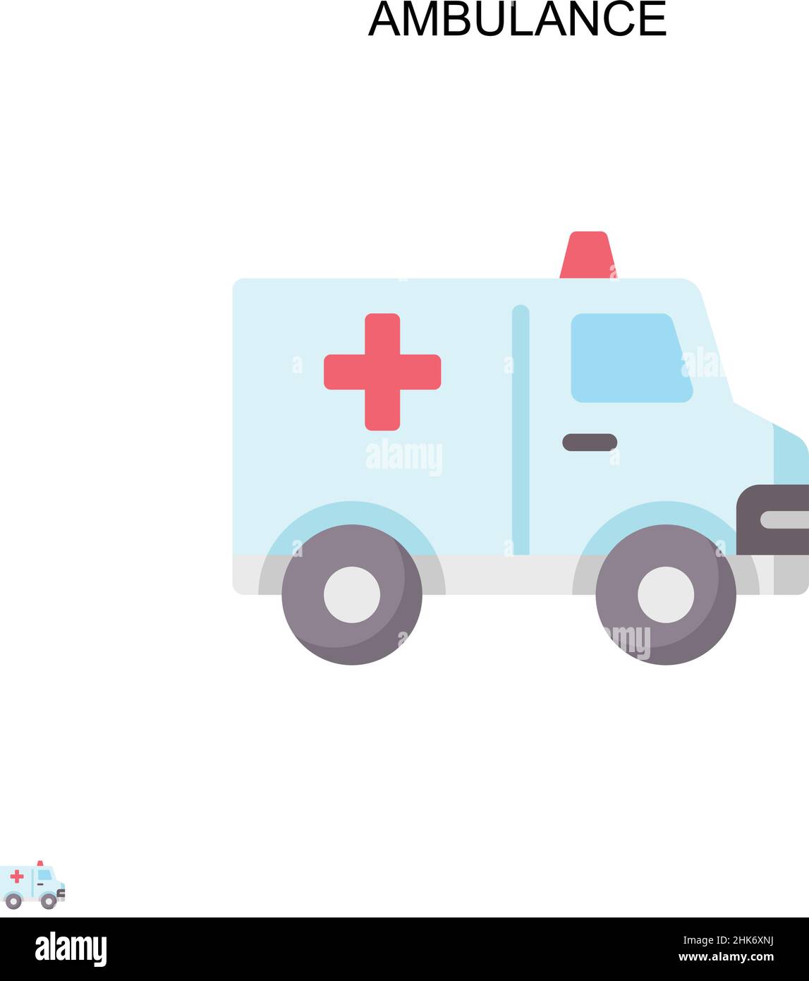 Ambulance Simple vector icon. Illustration symbol design template for ...