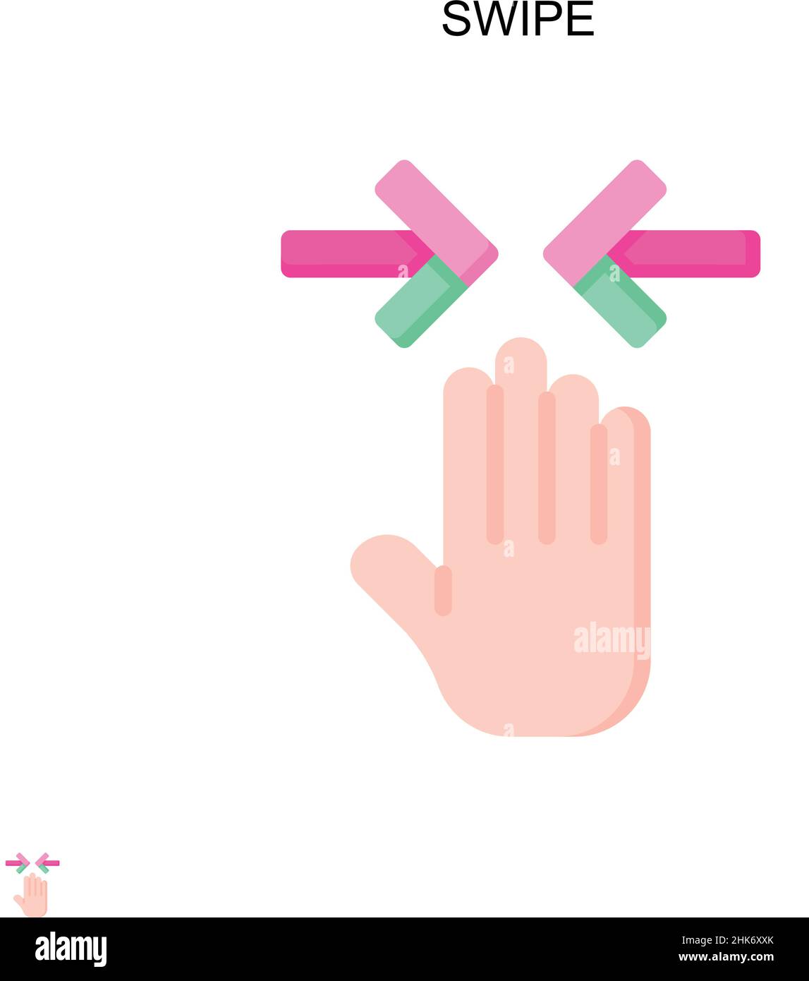 Swipe Simple vector icon. Illustration symbol design template for web ...