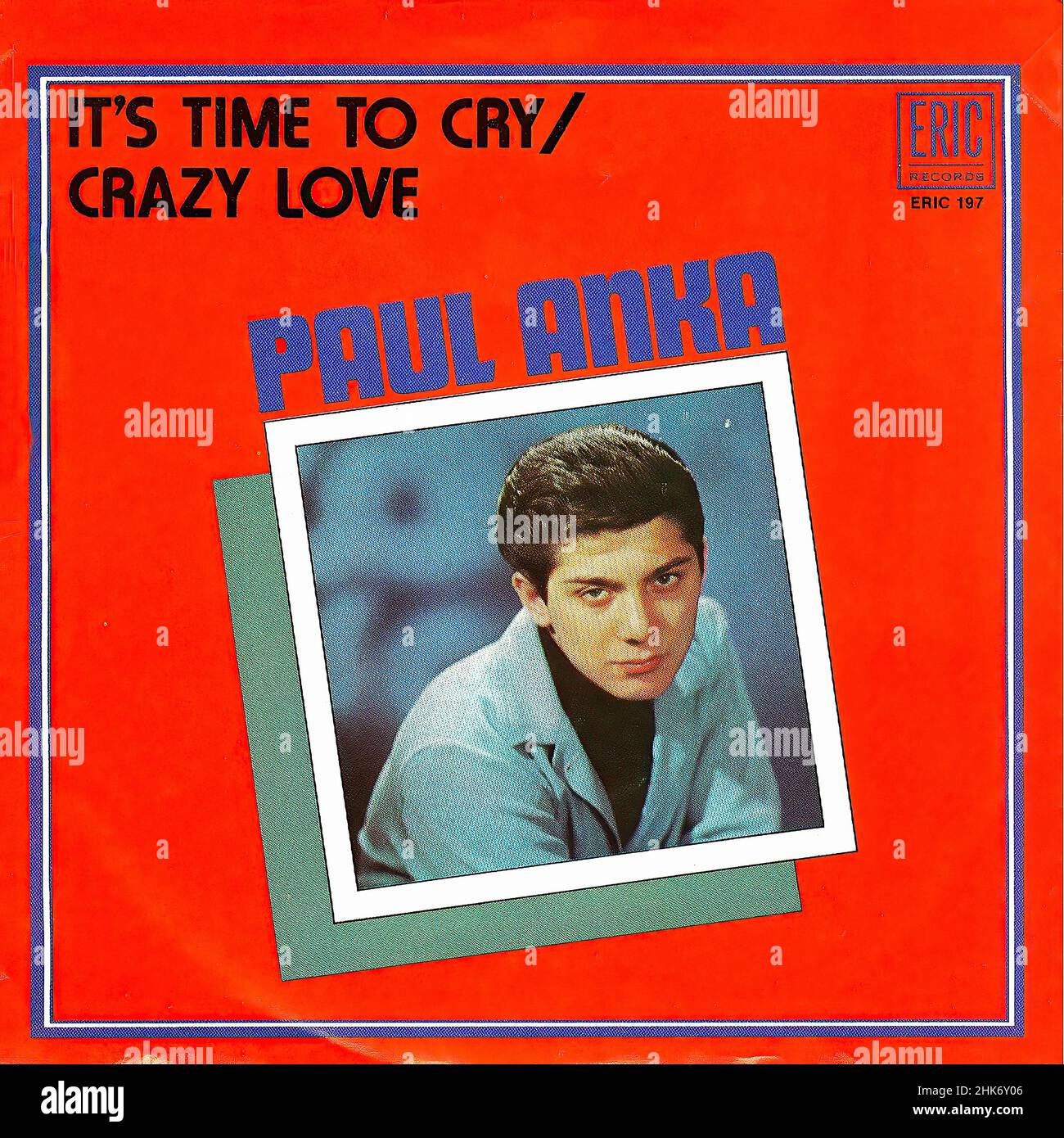 Vintage vinyl record cover - Anka, Paul - It's Time To Cry - US - 1959 - ReRelease 1970s Stock ...