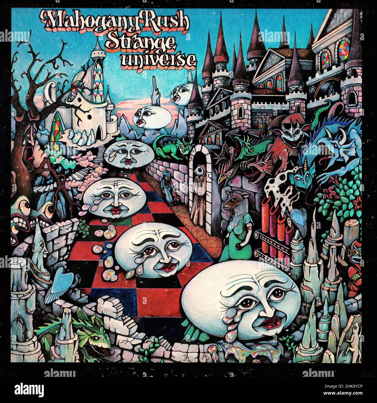 Vintage vinyl record cover - Mahogany Rush - Strange Universe - US - 1975 Stock Photo - Alamy
