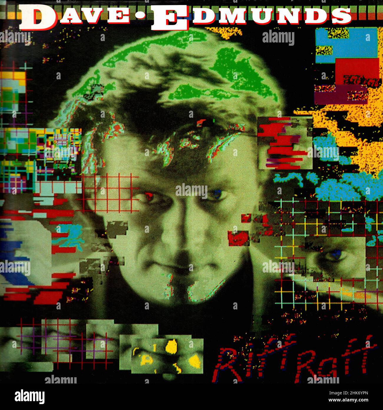 Vintage vinyl record cover - Edmunds, Dave - Riff Raff - D - 1984 Stock ...