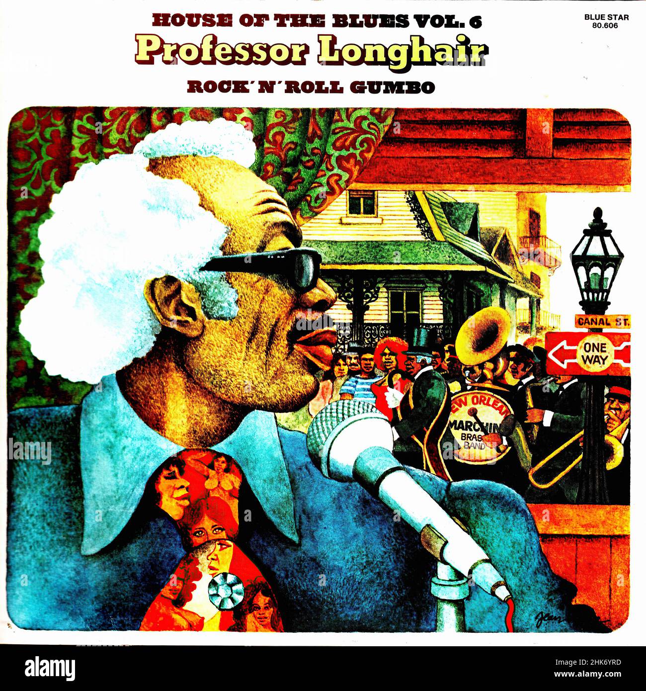 Vintage vinyl record cover - Professor Longhair - House Of Blues Vol 6 ...