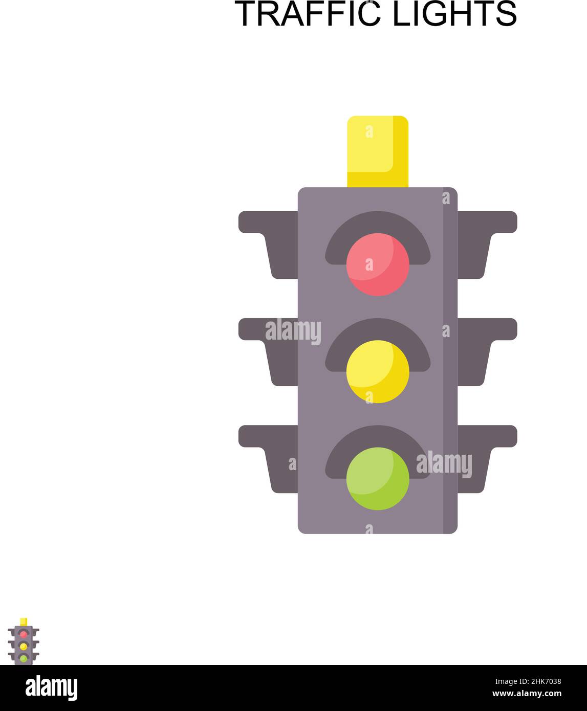 Traffic lights Simple vector icon. Illustration symbol design template ...
