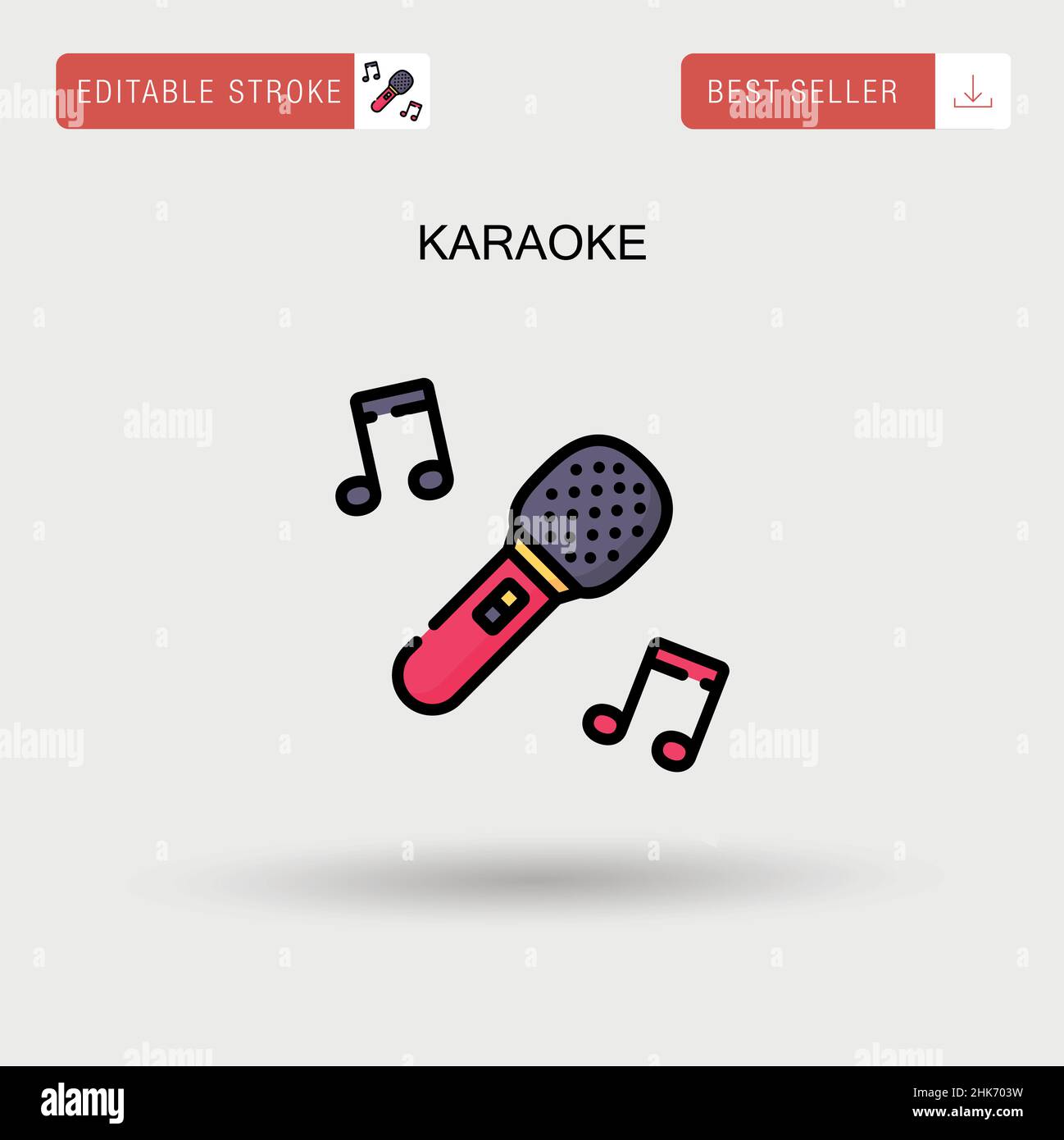 Karaoke Simple vector icon Stock Vector Image & Art - Alamy