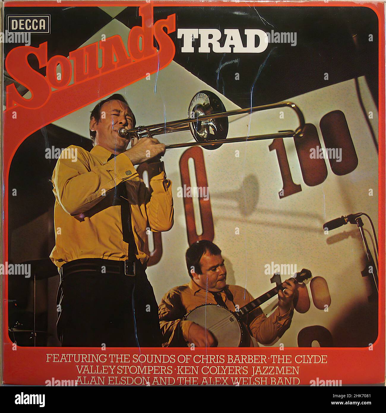 Vintage vinyl record cover - Sounds Trad Stock Photo - Alamy