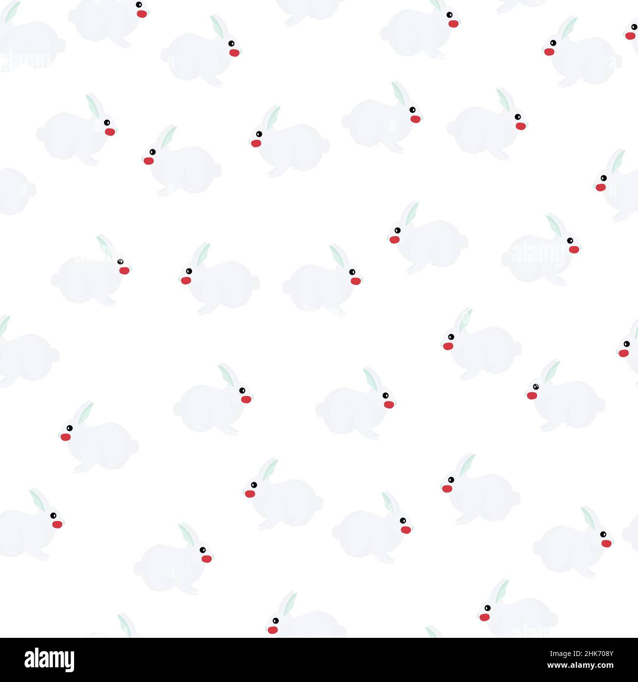 Seamless pattern of rabbit. Domestic animals on colorful background ...