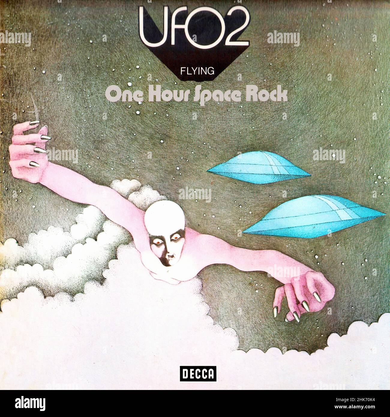 Vintage vinyl record cover - UFO - 2 - Flying - D - 1971 Stock Photo ...