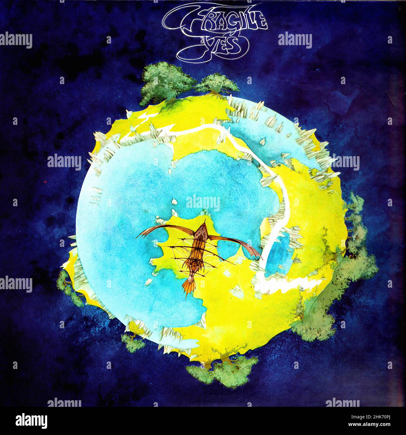 Vintage vinyl record cover - Yes - Fragile - D - 1973 - ReRel 1977 ...